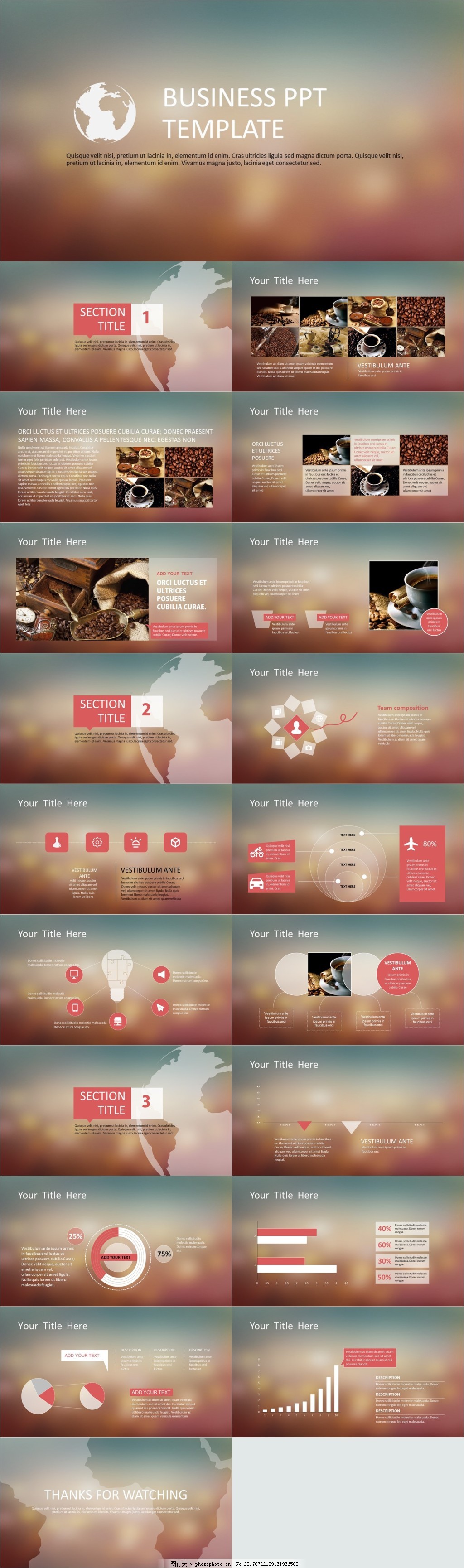 IOS7毛玻璃风格商务企业宣传PPT模板图片_企业宣传_PPT模板-图行天下素材网